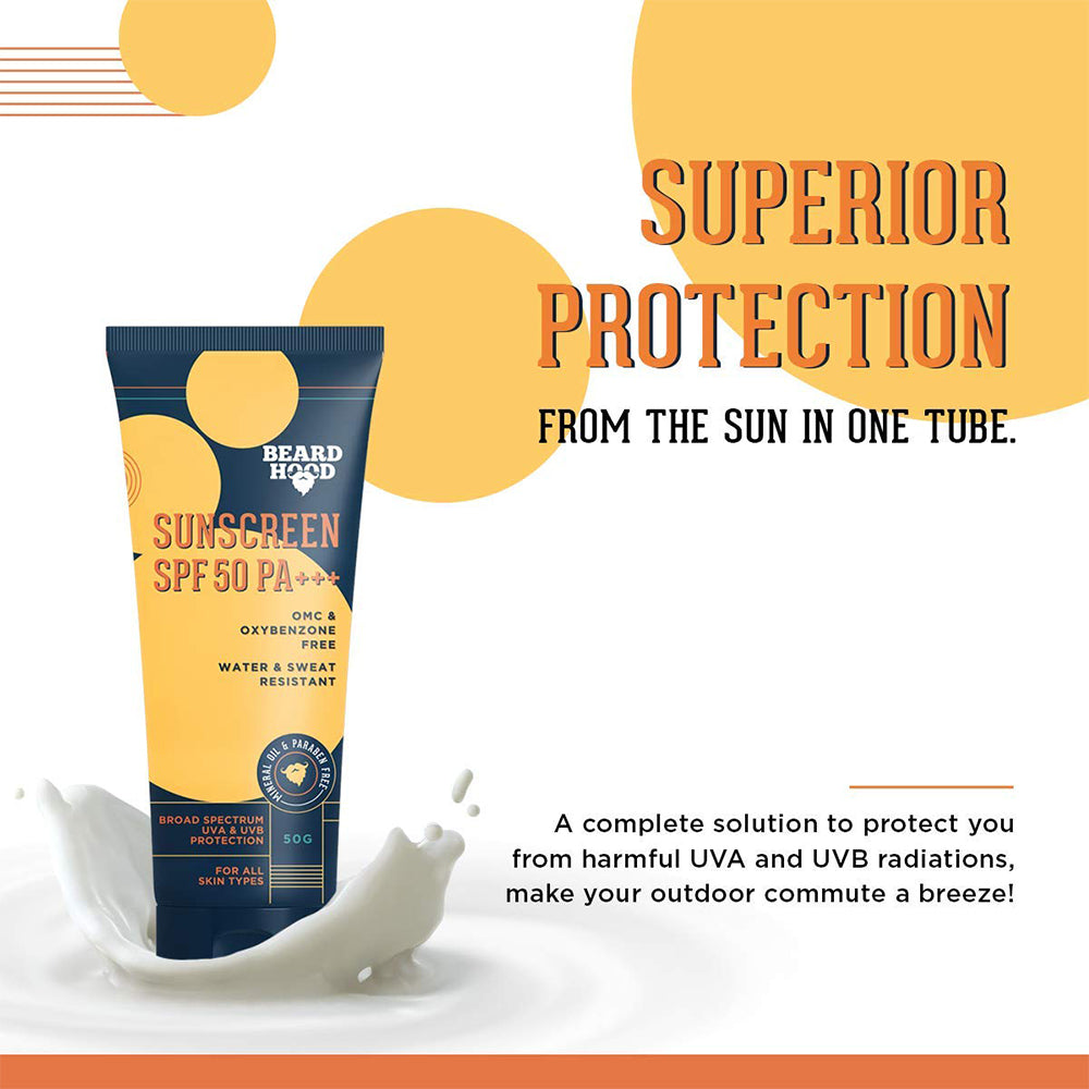 Beardhood - Buy Sunscreen & Green Tea Face Wash Combo Online India