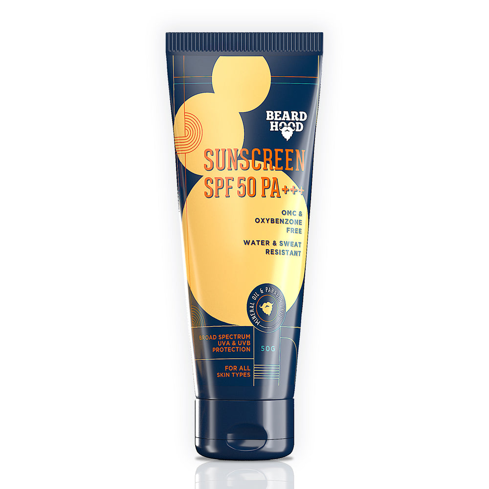 Get Sunscreen SPF 50 PA+++, 50g Online In India – Beardhood